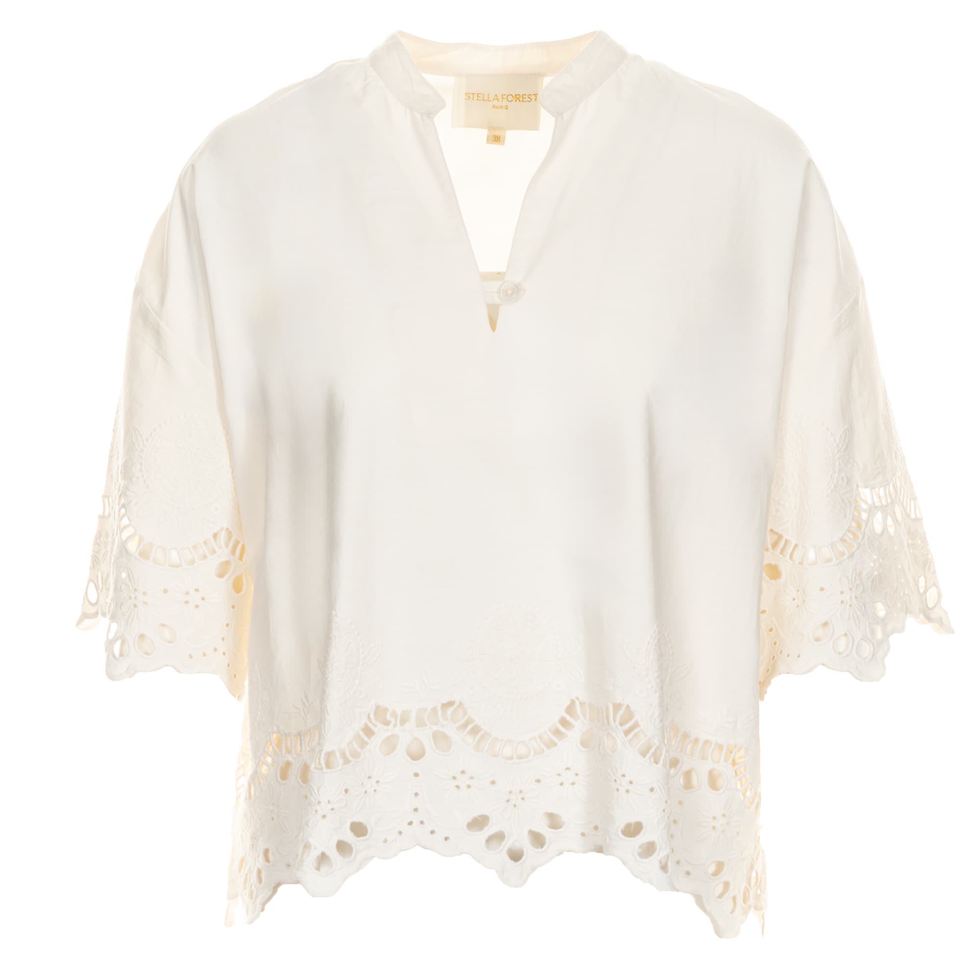 ⚡ Ecru Cotton Blouse ⚡ Shop online at ️ die-form.com